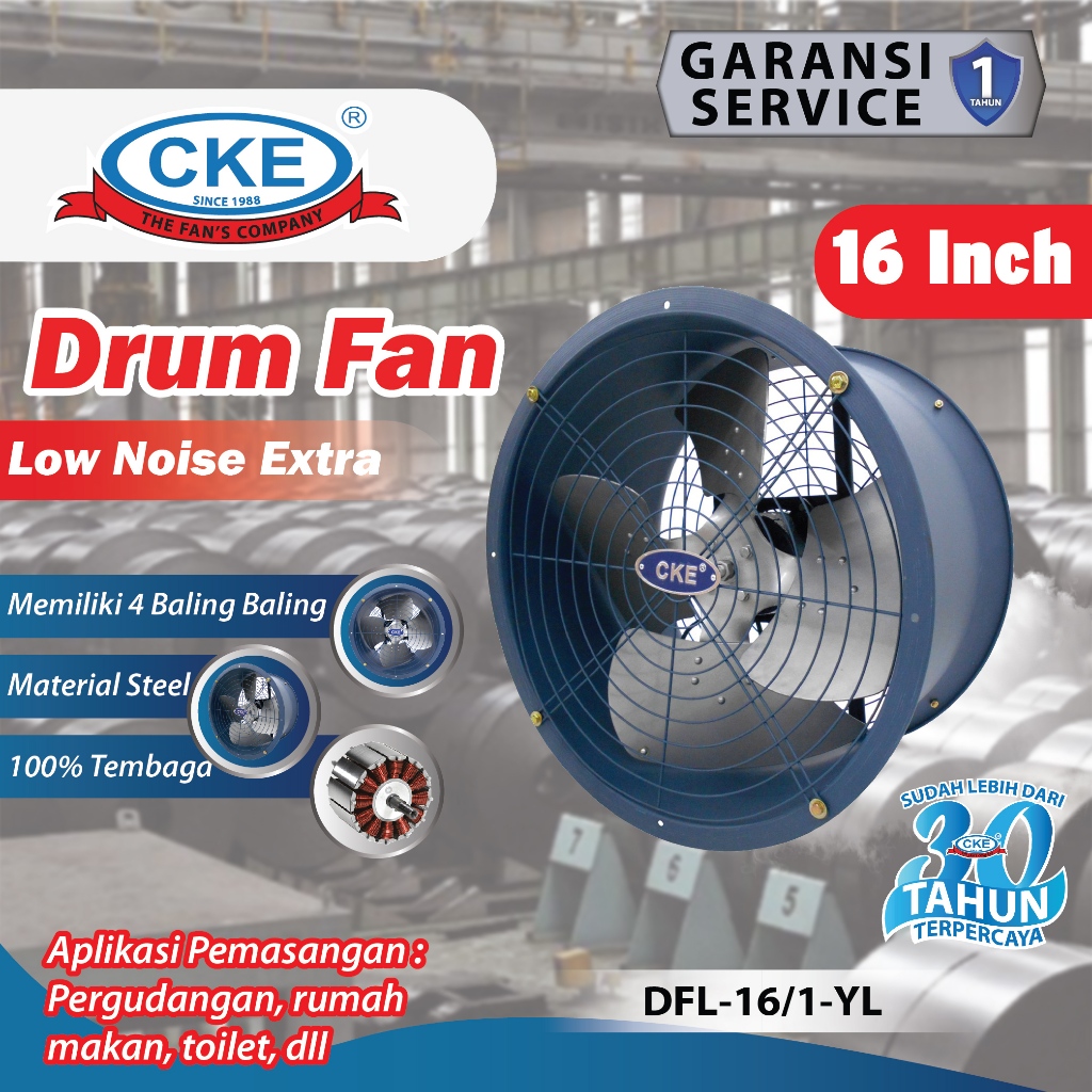 Jual CKE Drum Fan Low Noise 16 Inch Blower Tabung Exhaust Drum Kipas Drum | Shopee Indonesia