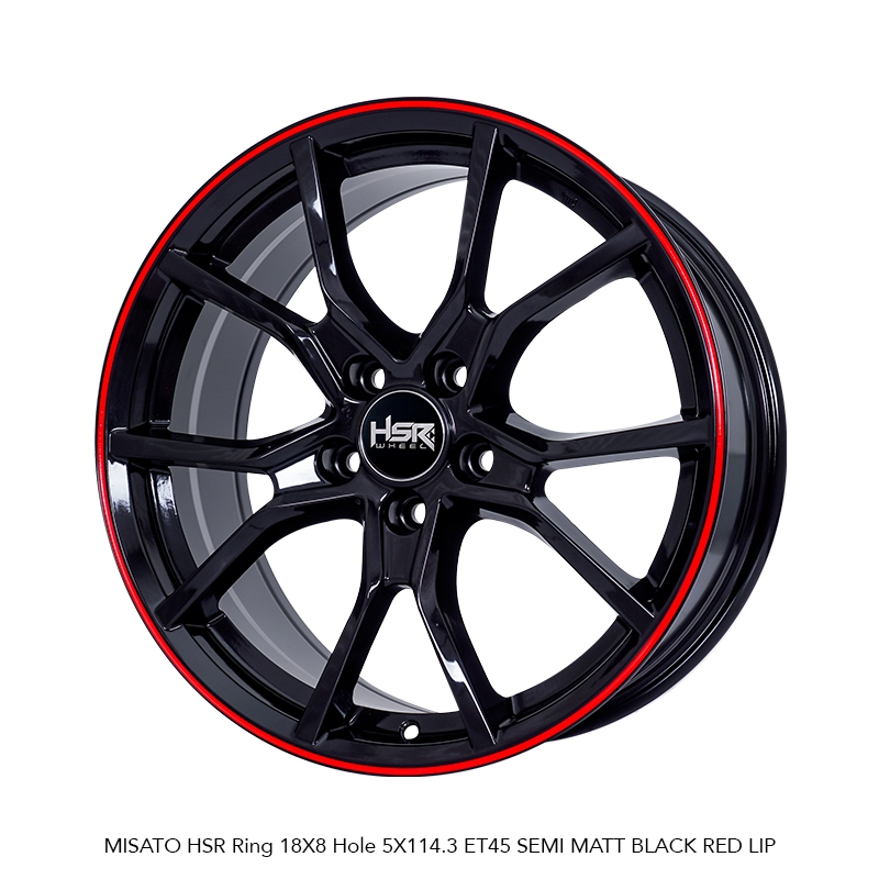 Jual VELG RACING HSR MISATO RING 18 UNTUK HRV BRV VELLFIRE VOXY R18 PELEK LEBAR 8 BLACK RED LIST ...
