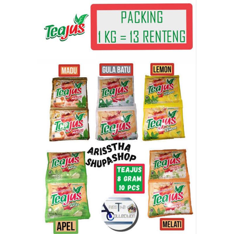 Jual TEA JUS MINUMAN ANEKA RASA GULA BATU | APEL | MELATI | MADU |LEMON ...