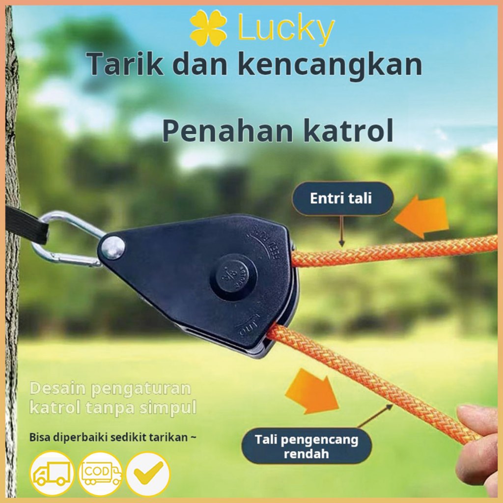 Jual Tali angin tenda katrol logam tali tarik yang dapat disesuaikan ...