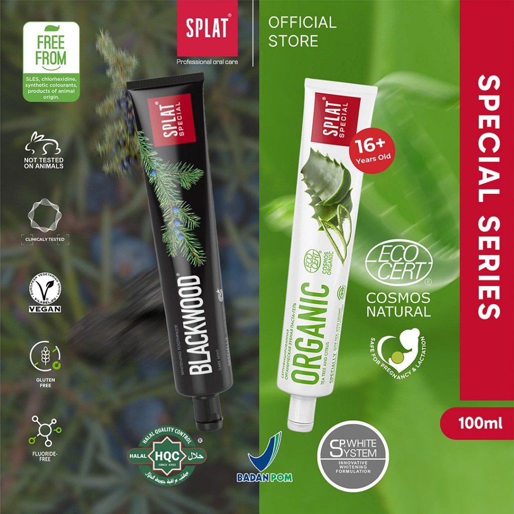 Jual Splat Special Series Organic & Blackwood 75ml Toothpaste - Pasta ...