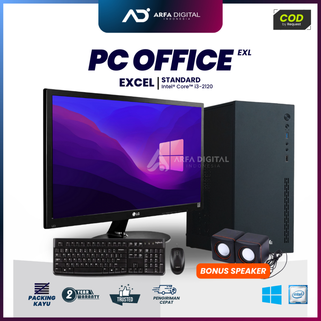 Jual Komputer Full Set Murah Intel Core i3 Ram 8GB SSD 256GB HDD 500GB ...