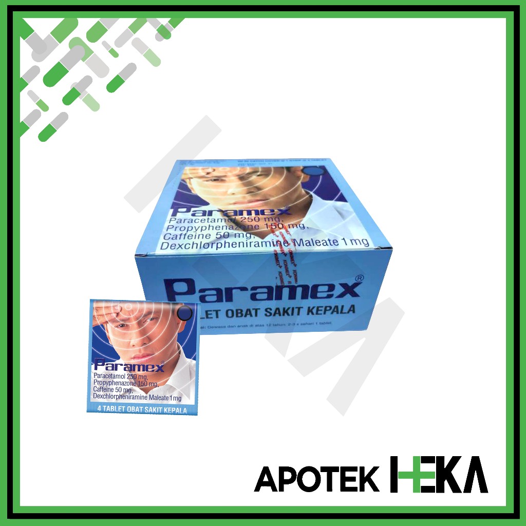 Jual Paramex Tablet Obat Sakit Kepala Paracetamol Box isi 50x4 [TANGERANG] | Shopee Indonesia