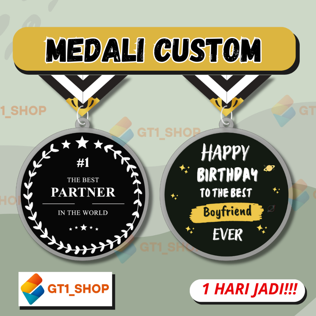 Jual {SEHARI JADI) MEDALI CUSTOM / mendali Custom-kado ulang tahun ...