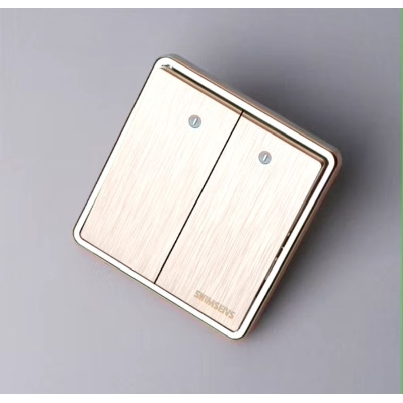 Jual Golden Brushed 1/2/3/4 Gang 5 Hole 1 Way Rocker Switch 10A 5-Hole ...