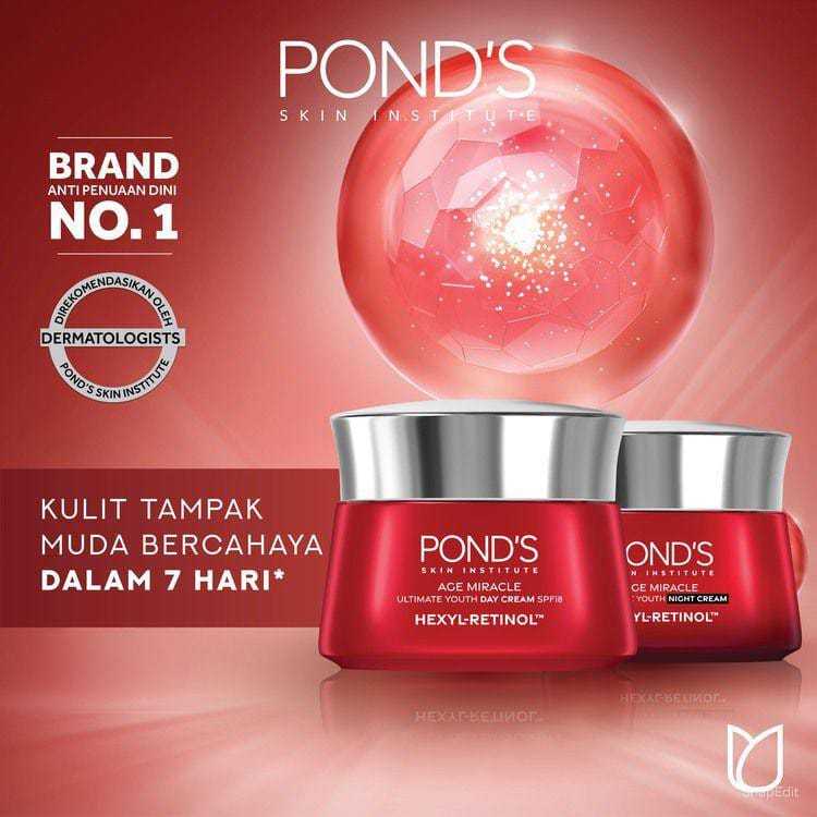Jual Ponds Age Miracle Ultimate Youth Cream Moisturizer Anti Aging ...