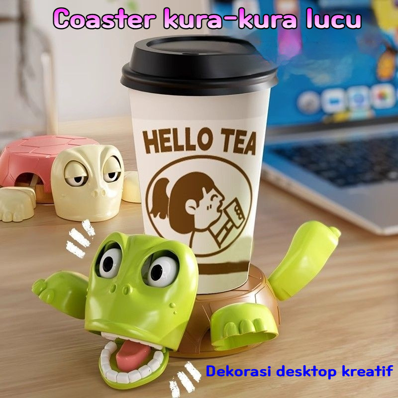 Jual Ready 3D Lucu Cetakan Kura-kura Coaster Menekan Anggota Badan Terbuka Tahan Panas Tikar ...