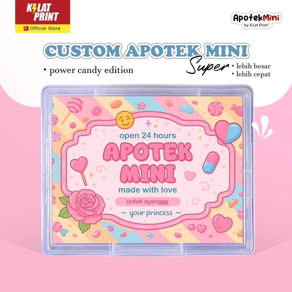 Jual Custom Apotek Mini Super Box Hadiah Power Candy Edition | Shopee ...