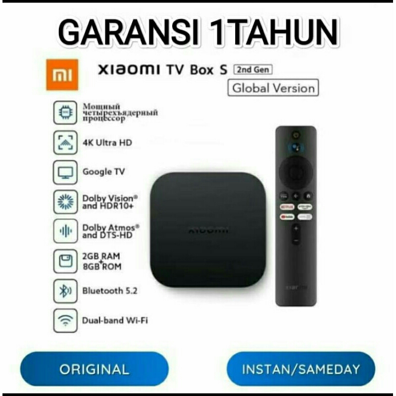 Jual xiaomi Tv Box S 2nd Gen 4K Ultra HD Android Tv | Shopee Indonesia