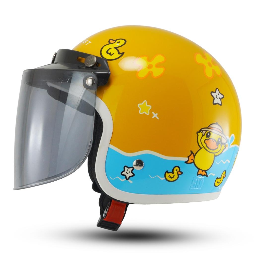 Jual Helm Anak Pororo Biru Lucu Cowok Cewek Polos Motif Cool Kids SNI ...