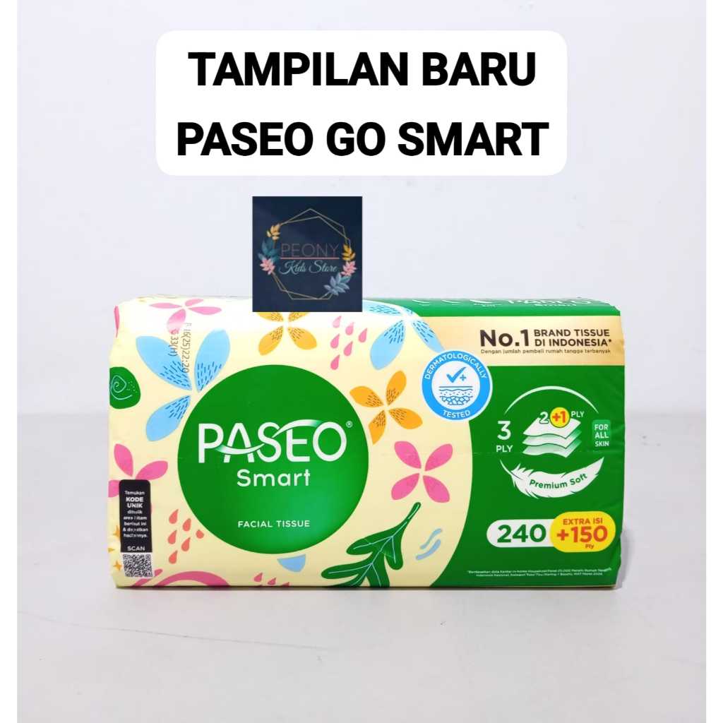 Jual tisu PASEO GO SMART 240+150ply /multipurpose facial tissue gosmart ...