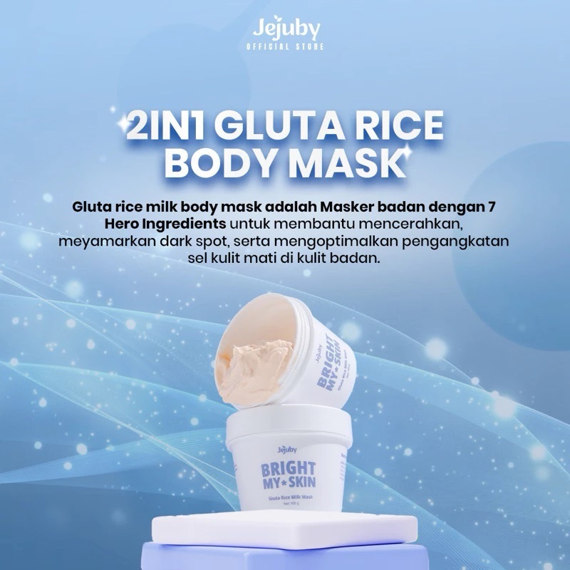 Jual [BUNDLING] JEJUBY Gluta Rice Milk Mask 2in1 Bleaching Sleeping ...