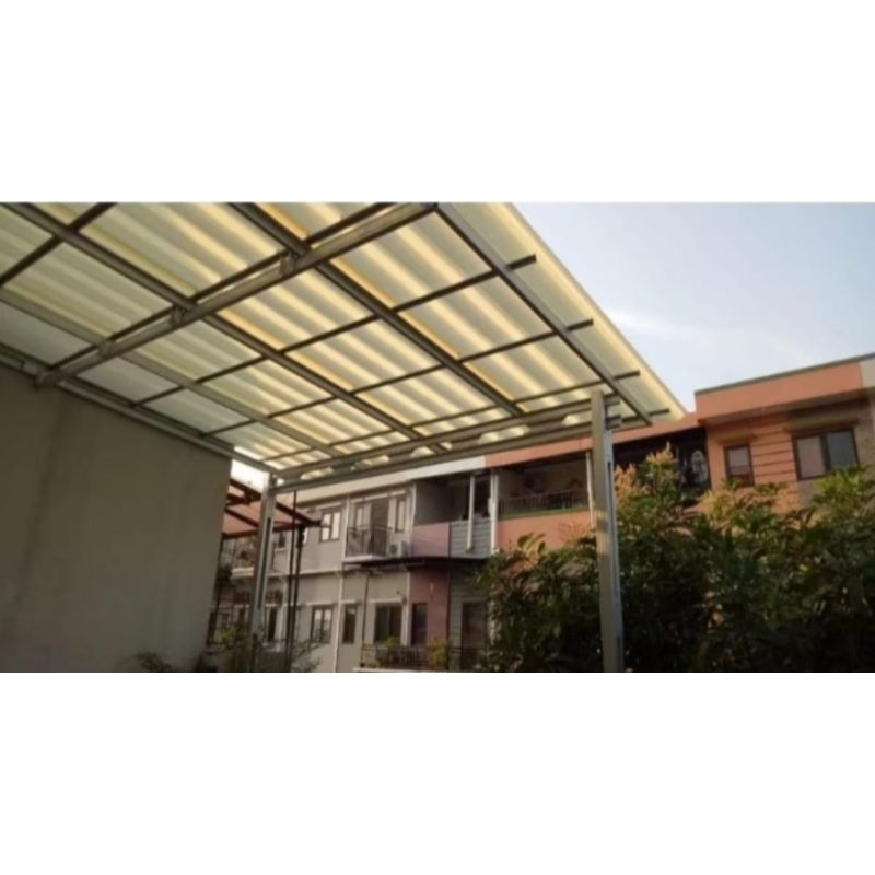 Jual Atap UPVC Alderon 830 double layer semi translucent/meter | Shopee ...