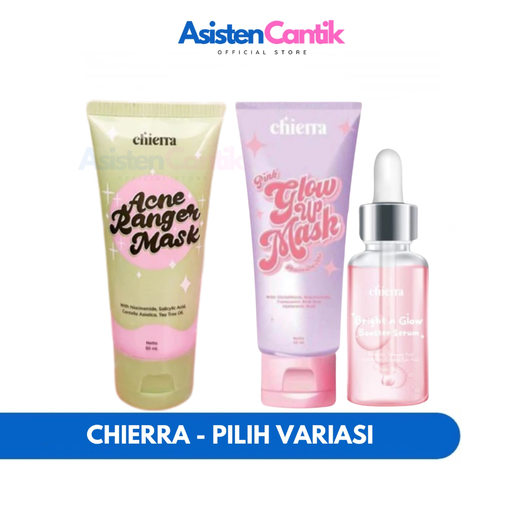 Jual CHIERRA Pink Glow Up Clay Mask | Chierra Acne Ranger Mask ...