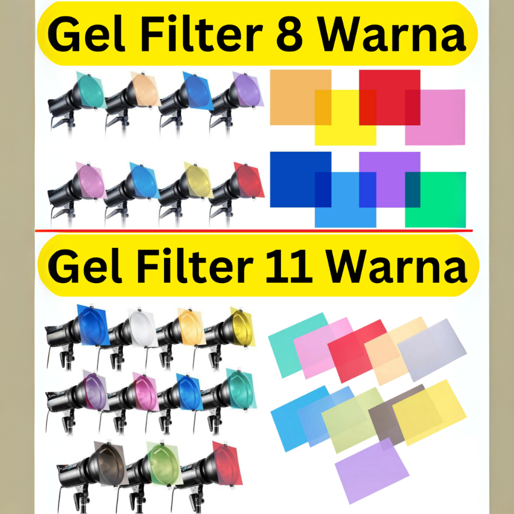 Jual GEL Filter Warna Cahaya Video Foto Light Color Effect Flash ...