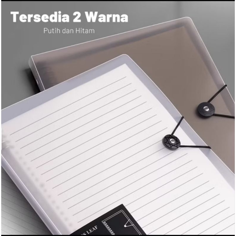 Jual Binder A5/B5 Buku Binder Aesthetic Transparant Hitam Putih Loose ...