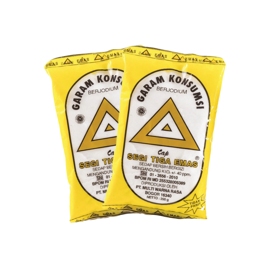 Jual GARAM CAP SEGITIGA EMAS 250GRAM || PER 20PCS | Shopee Indonesia