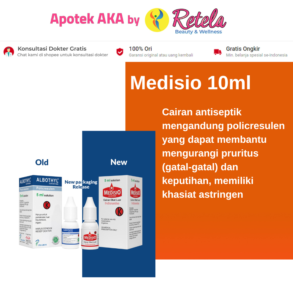 Jual MEDISIO / ALBOTHYL 5 ML / Sariwan | Shopee Indonesia