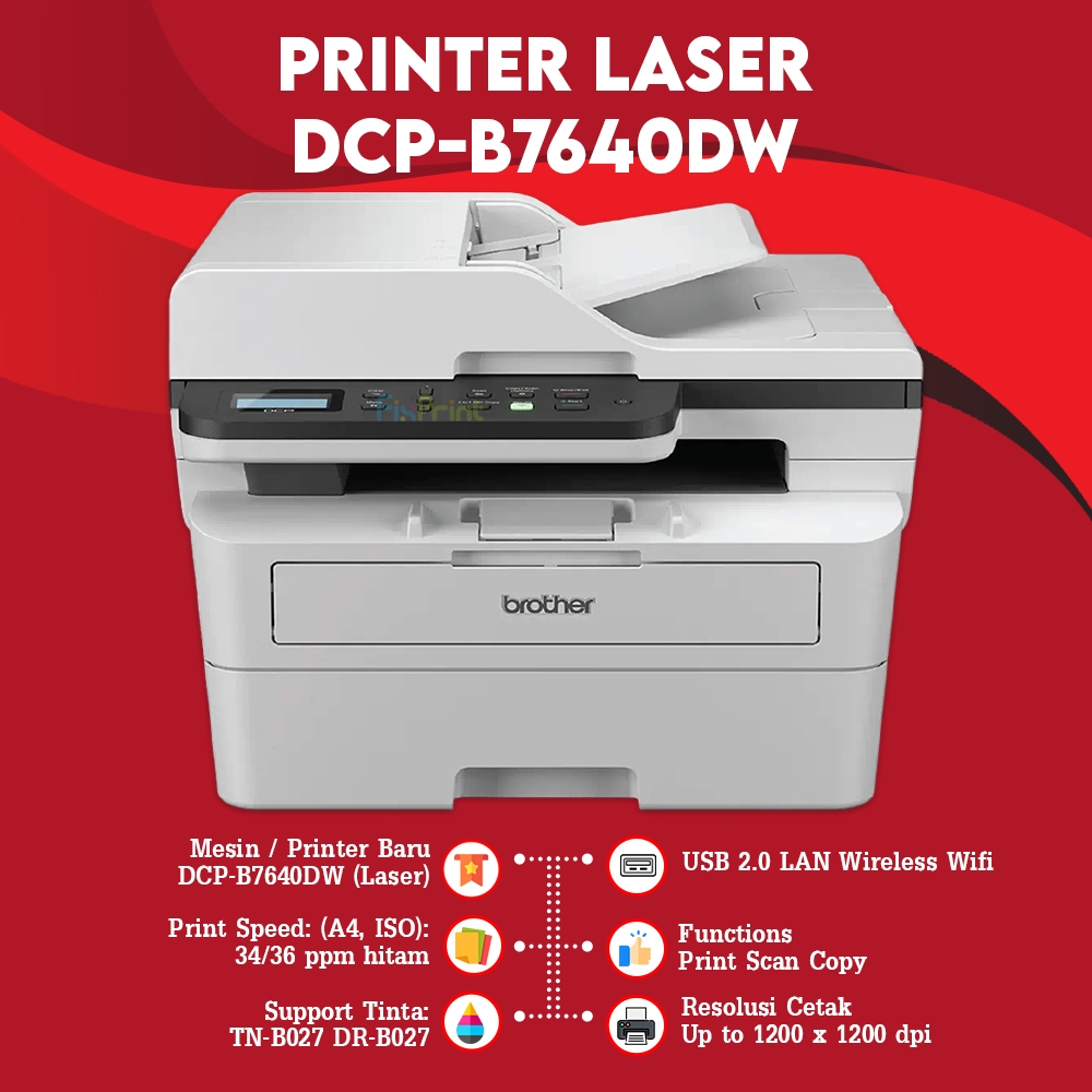 Jual Printer Laser Monochrome Brother DCP-B7640DW / DCP-L2540DW / HL ...