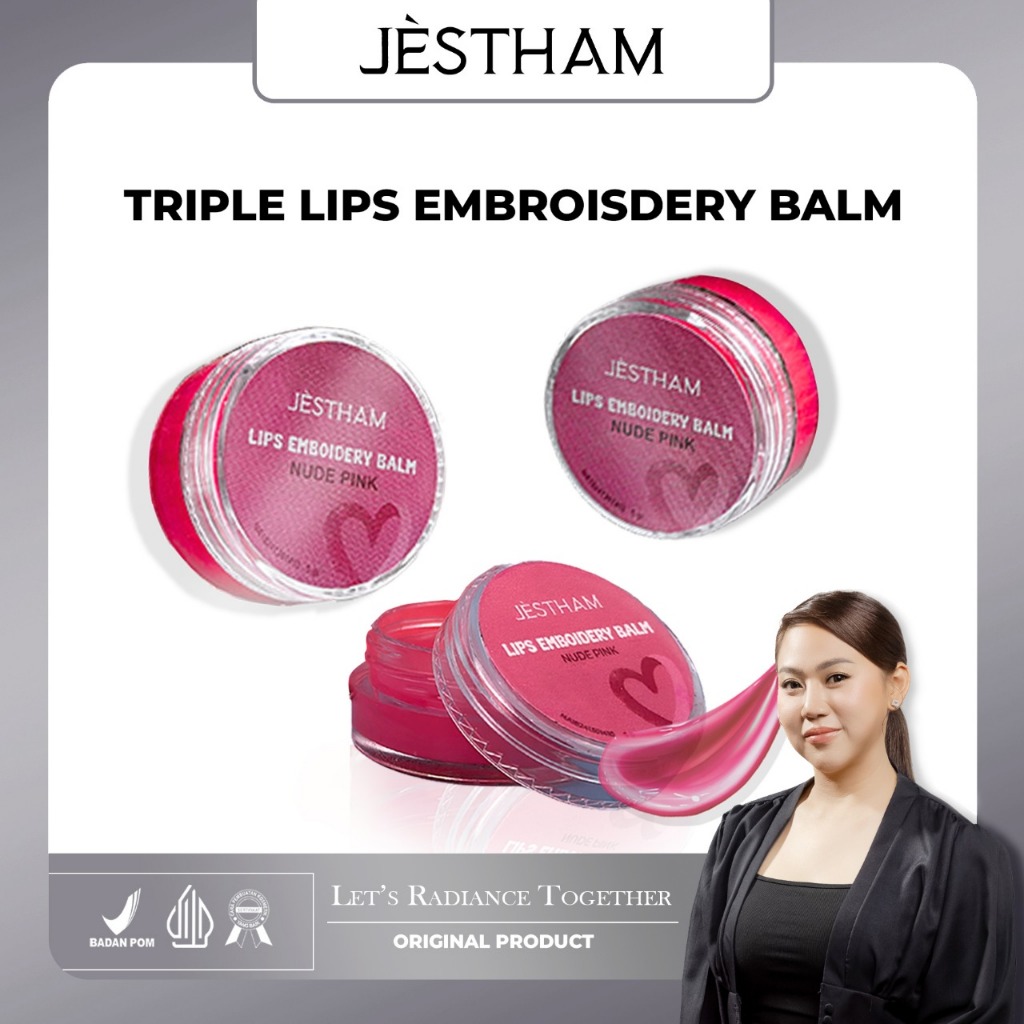 Jual Jestham Triple Lips Embroisdery Balm | Shopee Indonesia