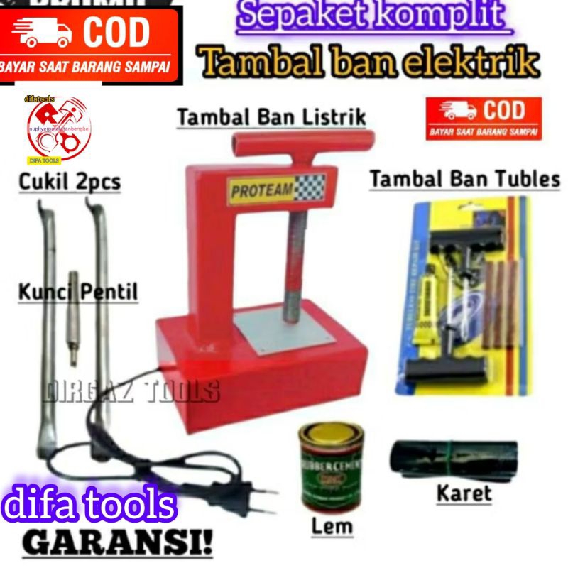 Jual BONUS LENGKAP Alat Tambal Ban Listrik Elektrik Tempel ban Elektrik ...