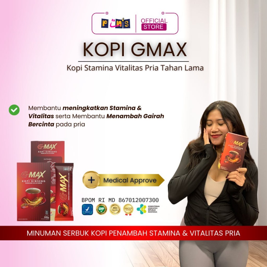 Jual G-MAX Kopi Ginseng Stamina Pria Dewasa Kuat Tahan Lama 1 Box 10 Sachet | Shopee Indonesia