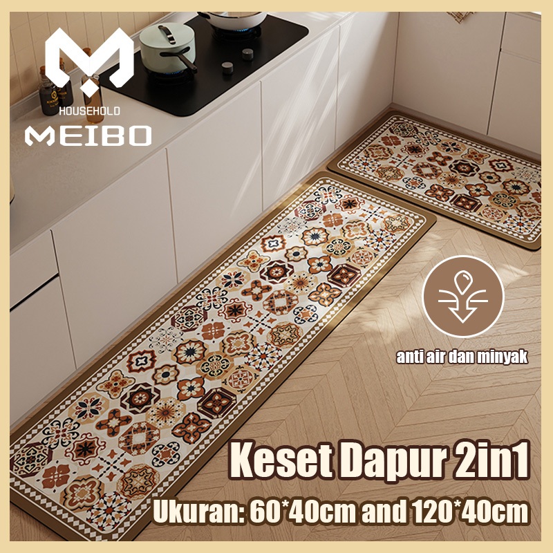 Jual Keset Dapur 2in1 Keset Dapur Panjang Anti Slip Keset Dapur Polos ...