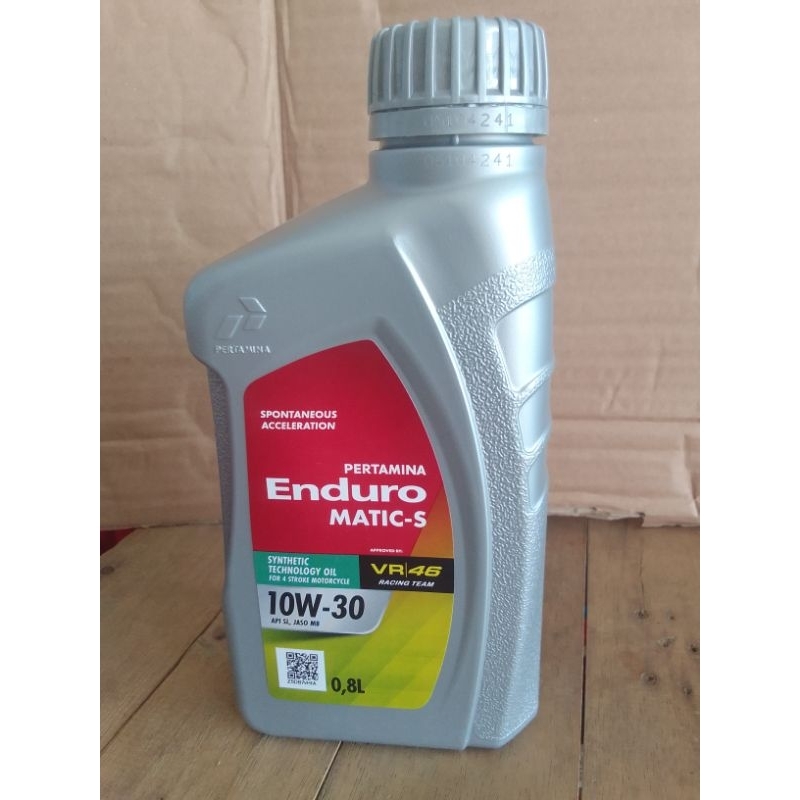 Jual Oli Pertamina Enduro Matic-S Original 10w-30 0.8 Liter | Shopee ...