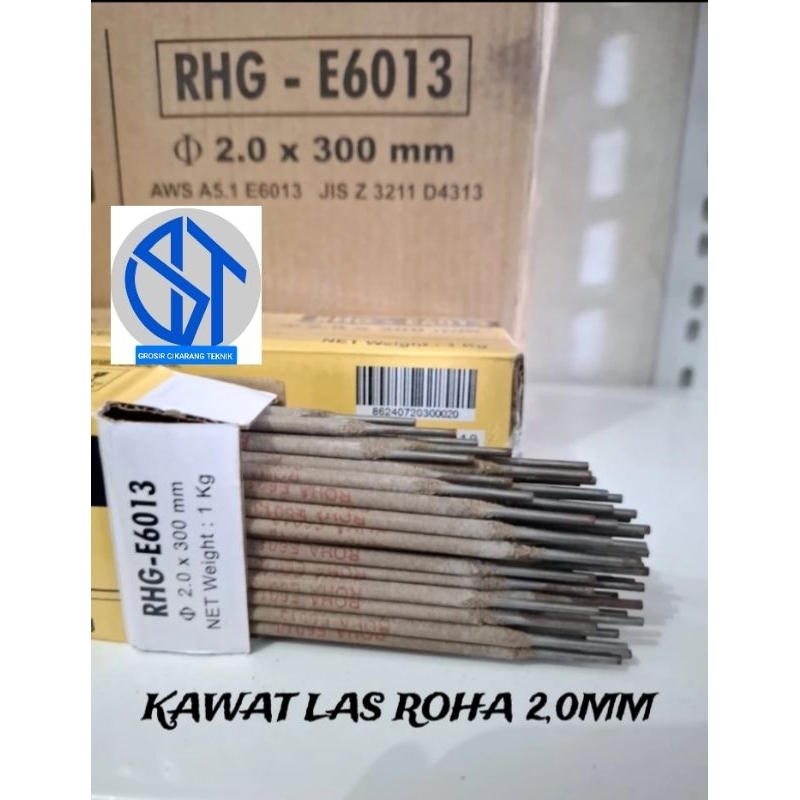 Jual Kawat las ROHA WELDING ELECTRODES RHG -E6013 2x300 mm kemasan 1 kg ...