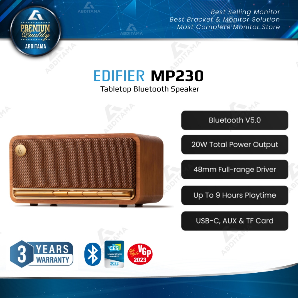 Jual Speaker Portable EDIFIER MP230 Portable Bluetooth Speaker Desain Retro Dual Driver Full ...
