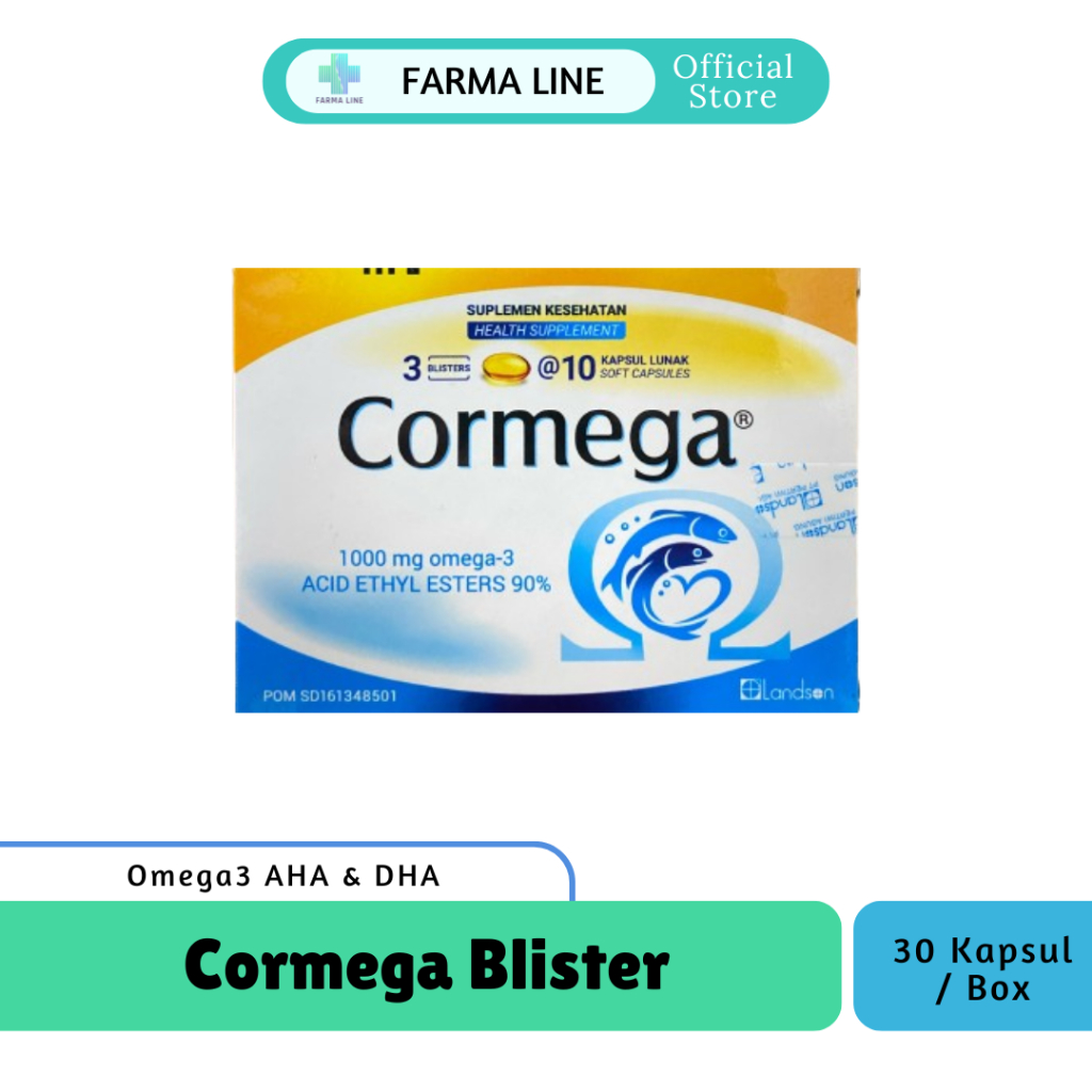 Jual Cormega Blister 30 kapsul - omega-3 acid ethyl esters 90% dan DHA ...