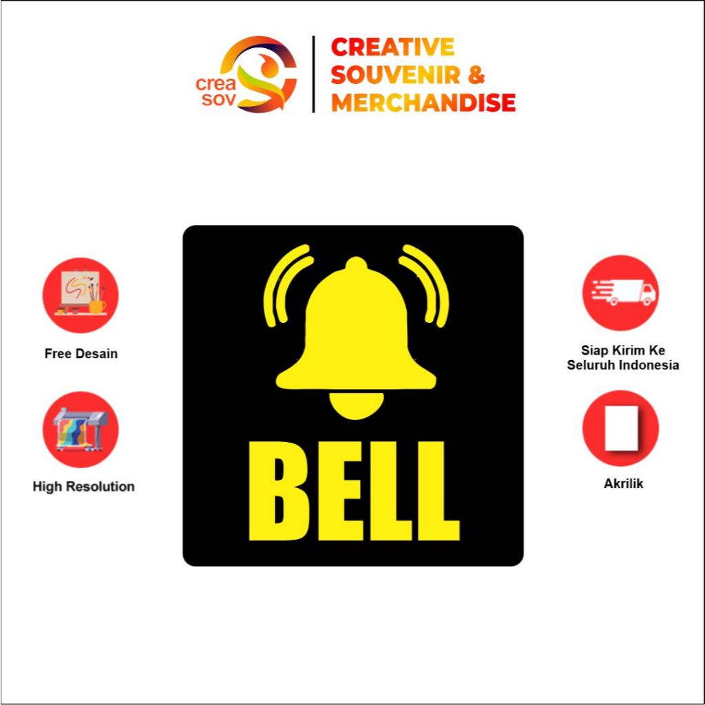 Jual Creasov - Akrilik Signage Penanda Tulisan Bel Akrilik Sign Bell ...