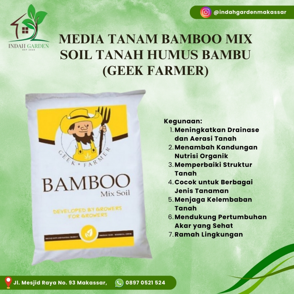 Jual Media Tanam Bamboo Mix Soil Tanah Humus Bambu (Geek Farmer ...