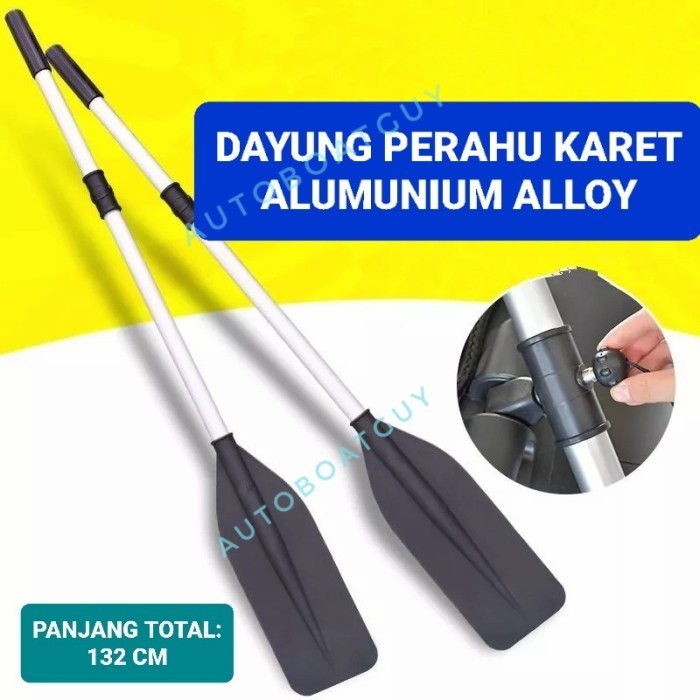 Jual Dayung Perahu Karet Dua Bilah Alumunium Alloy | Shopee Indonesia