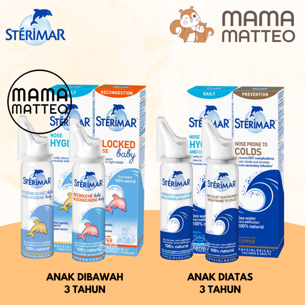 Jual STERIMAR Nose Hygiene Baby And Comfort Prone To Cold Blocked Nose ...