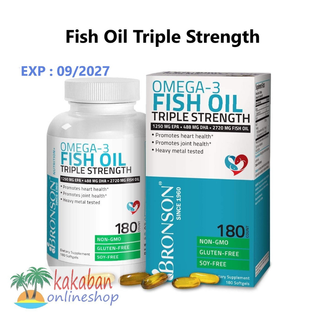 Jual BRONSON Omega-3 Fish Oil Triple Strength | Shopee Indonesia