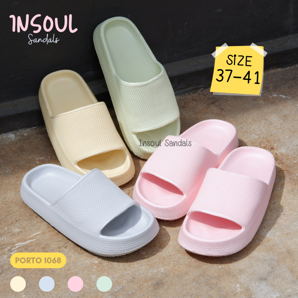 Jual Sandal Wanita Selop Terbaru 2024 Sendal Spon Eva Casual Kekinian ...