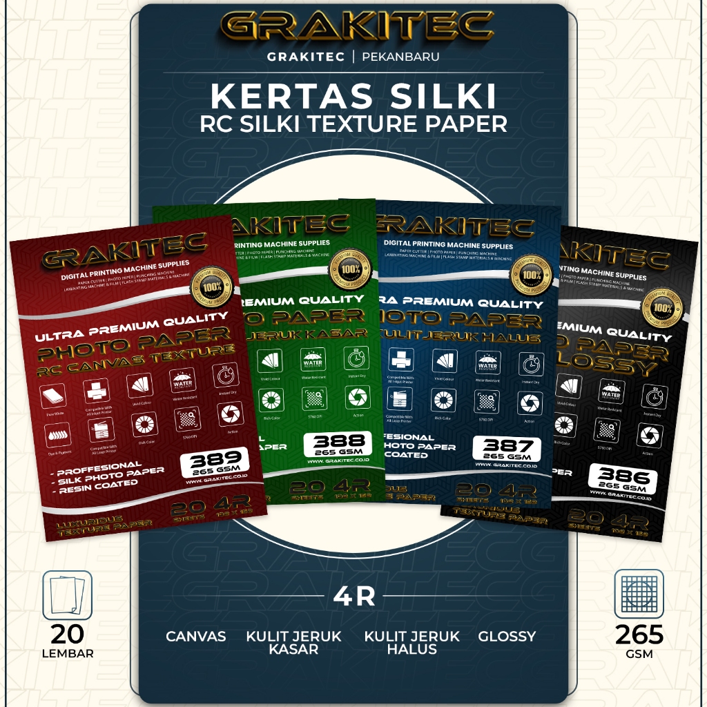 Jual Kertas Foto Silki Texture 4R 20 Lembar Professional Silki, RC ...