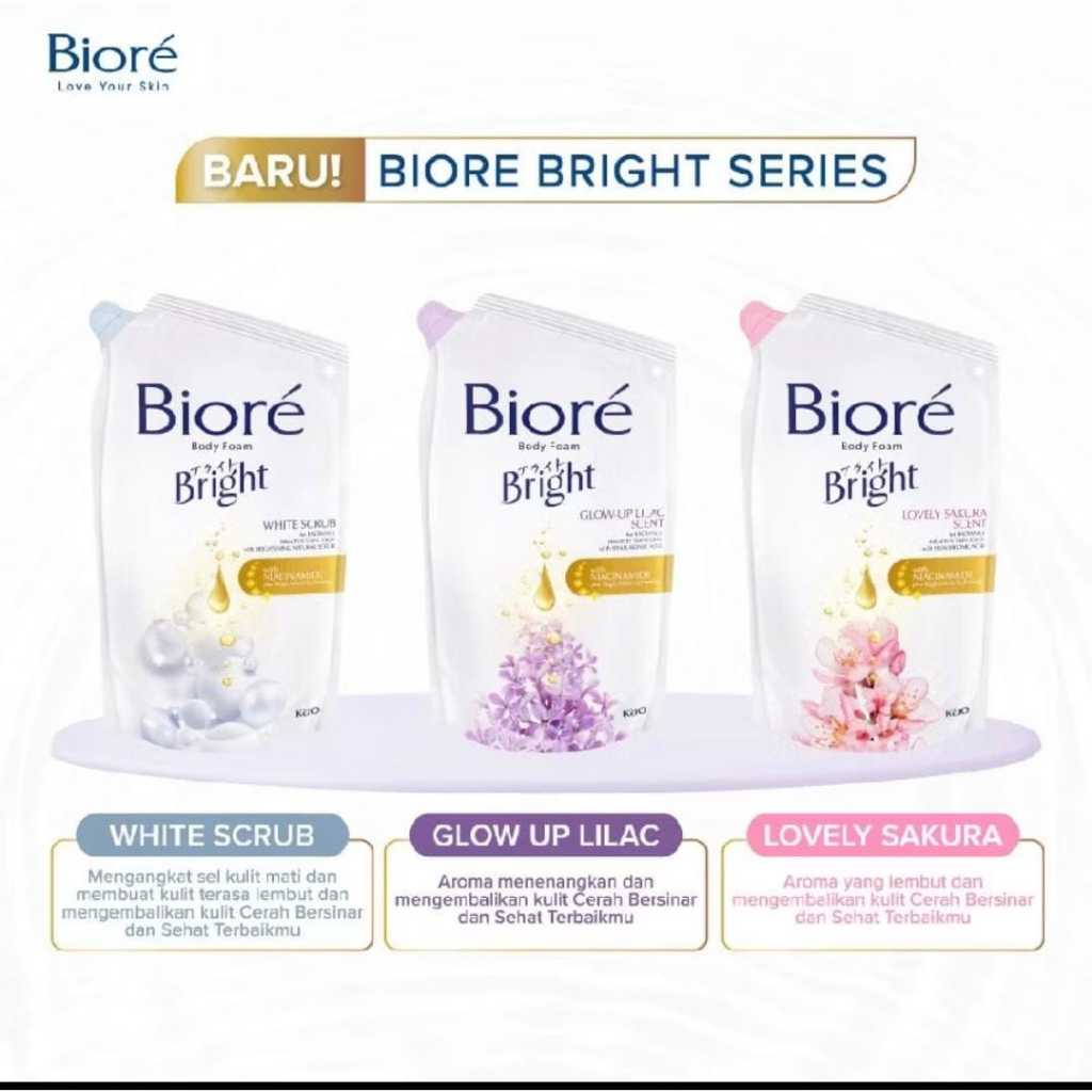 Jual Biore Body Foam BRIGHT Series 220ml GLOW UP LILAC/LOVELY SAKURA ...
