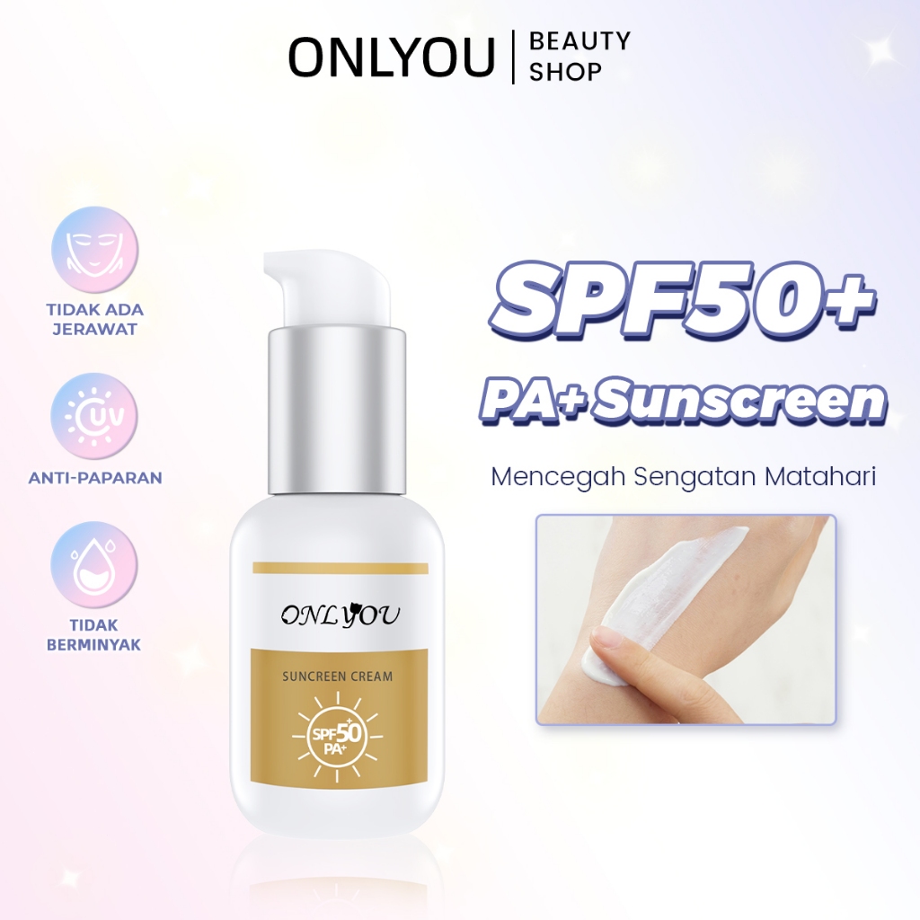 Jual 【BPOM】ONLYOU Sunscreen Moisturiser SPF50 PA+ Suncreen wajah UV ...