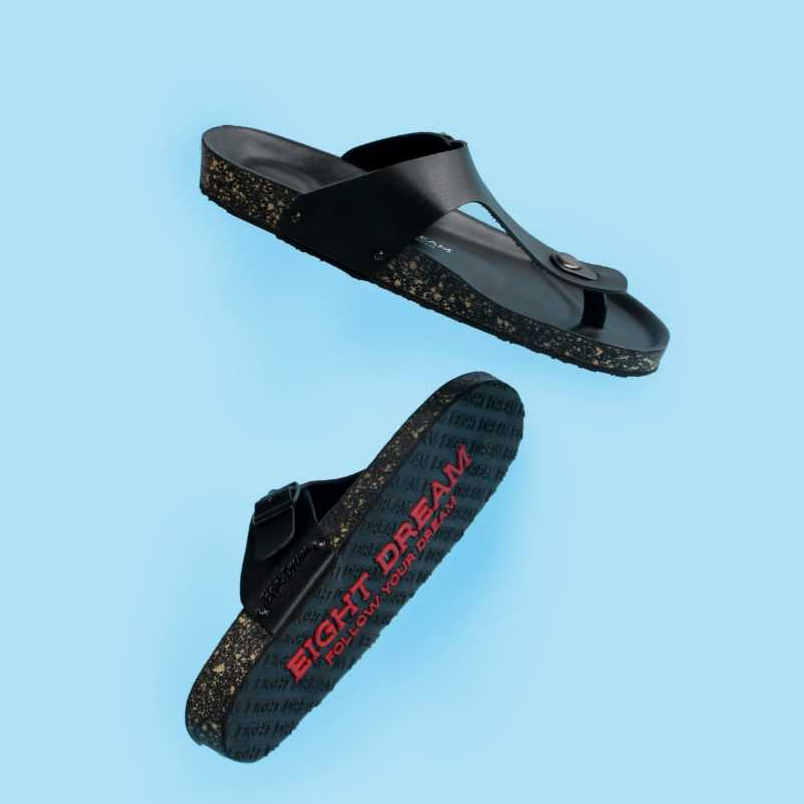Jual Single Voice x Eight Dream Sandal Formal Casual Pria Wanita Kulit ...