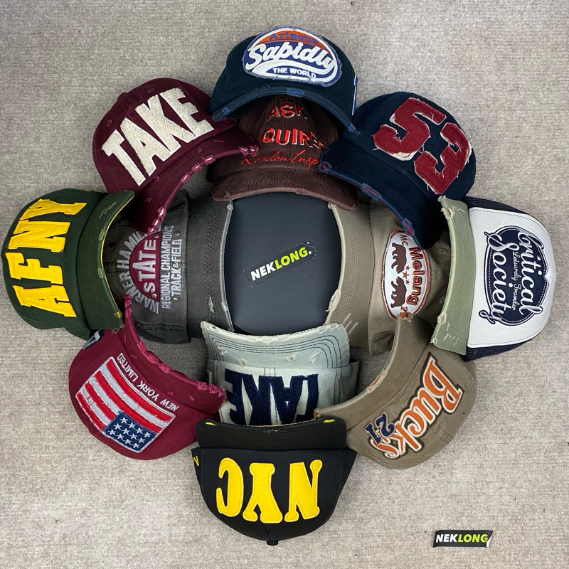 Jual Topi Motif Sobek Ripped Cap Second Thrifting | Shopee Indonesia