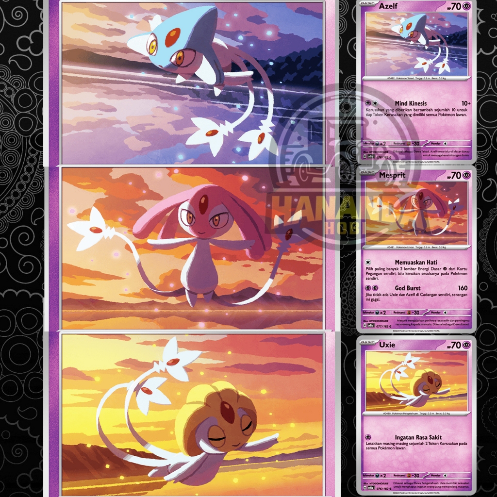 Jual Azelf Mesprit Uxie Kartu Pokemon Connected Art 1 set ( 3 Kartu ) Connecting Art | Shopee ...