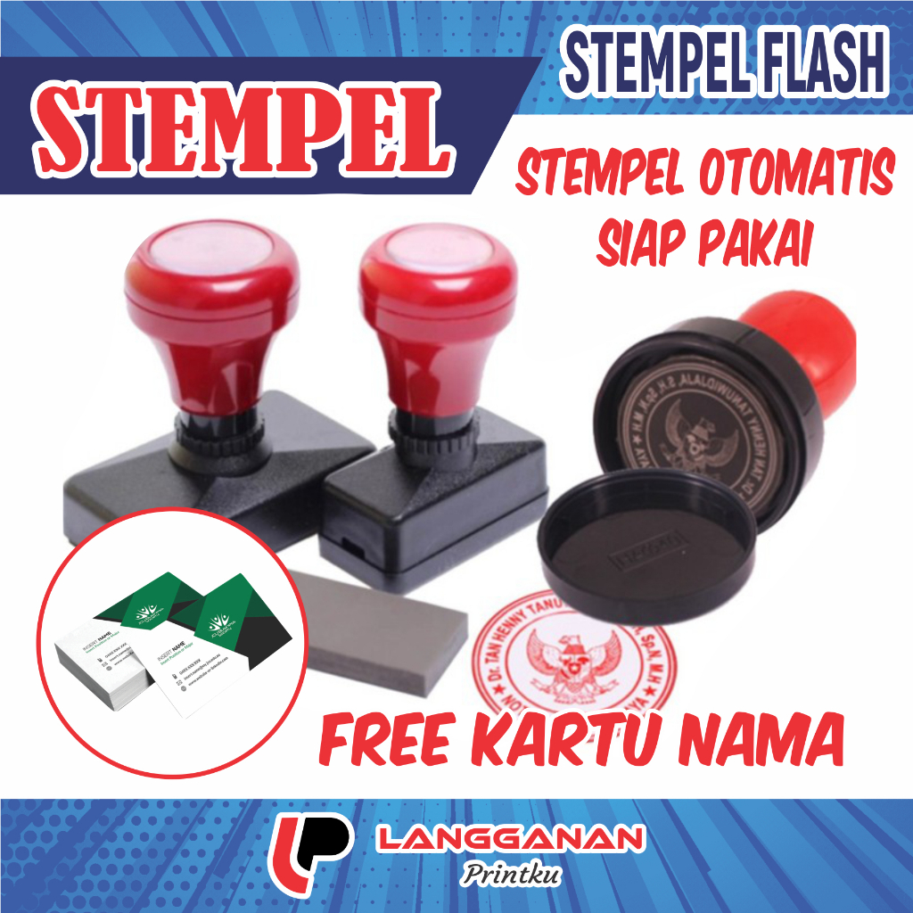 Jual CETAK STEMPEL CUSTOM OTOMATIS STEMPEL FLASH CETAK SETEMPEL LUNAS WARNA | Shopee Indonesia