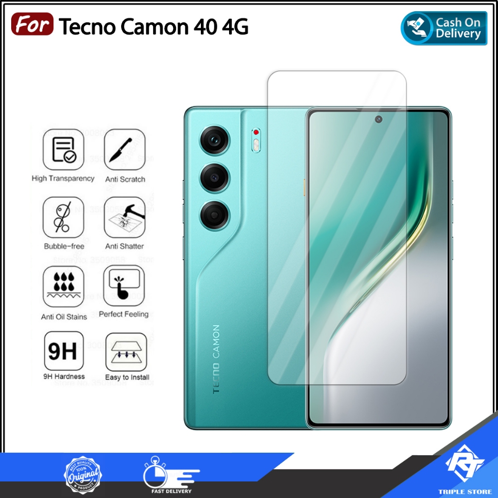 Jual Tempered Glass Bening TIDAK Full Screen Tecno Camon 40 4G Spark GO ...