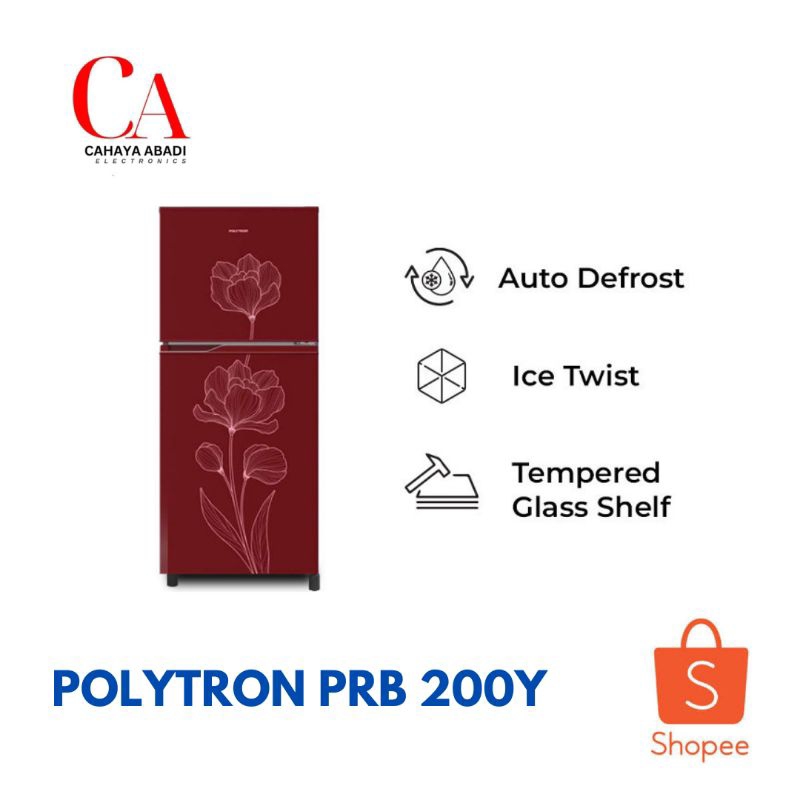Jual POLYTRON kulkas 2 pintu 200 liter PRB 200R PRB 200 R PRB200R ...