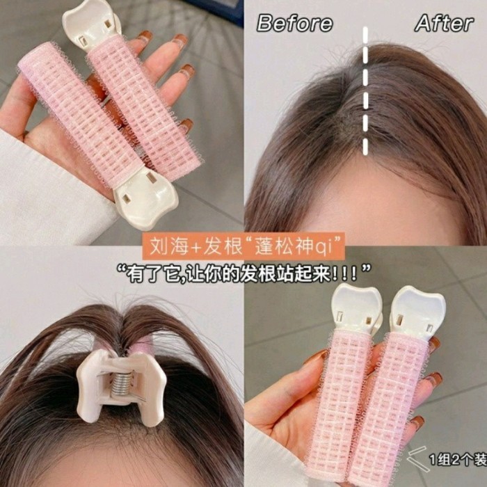 Jual Jepit Roll Rambut Penjepit Poni Gulungan Rambut Hair Roof Fluffy ...