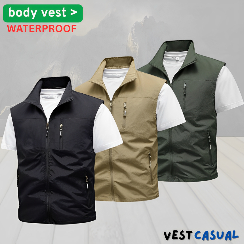 Jual Promo Rompi Pria OUTDOOR HIKING Vest NAIK GUNUNG Rompi VEST SAFETY ...