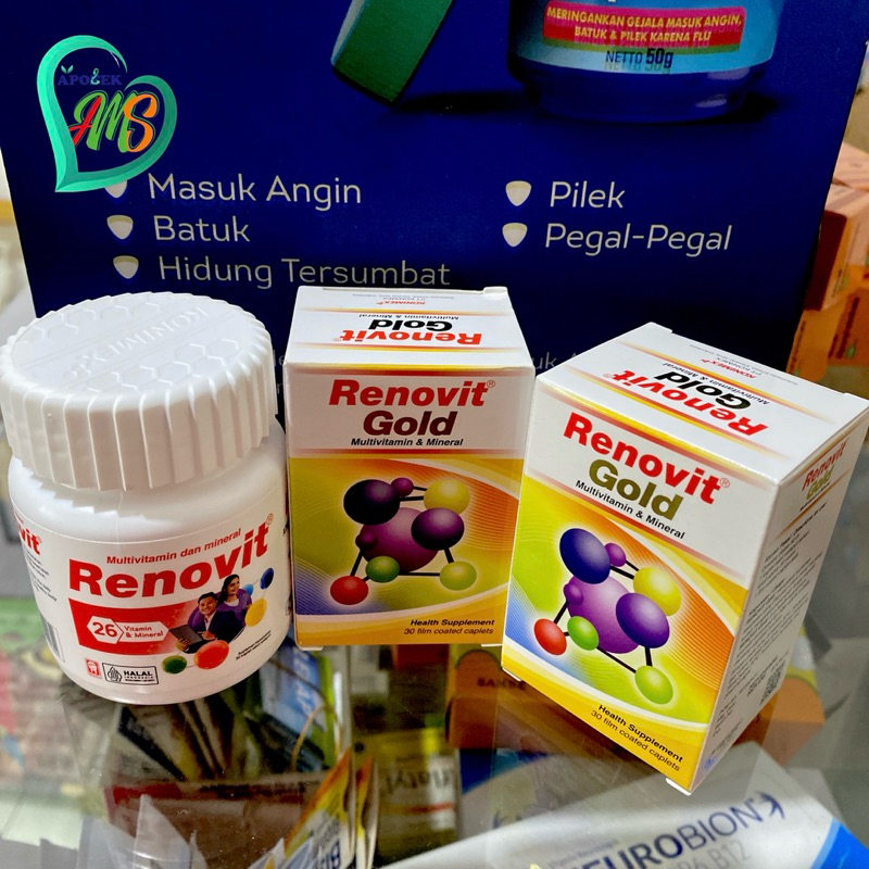 Jual Renovit | Renovit Gold | Multivitamin dan Mineral | Per botol Isi ...