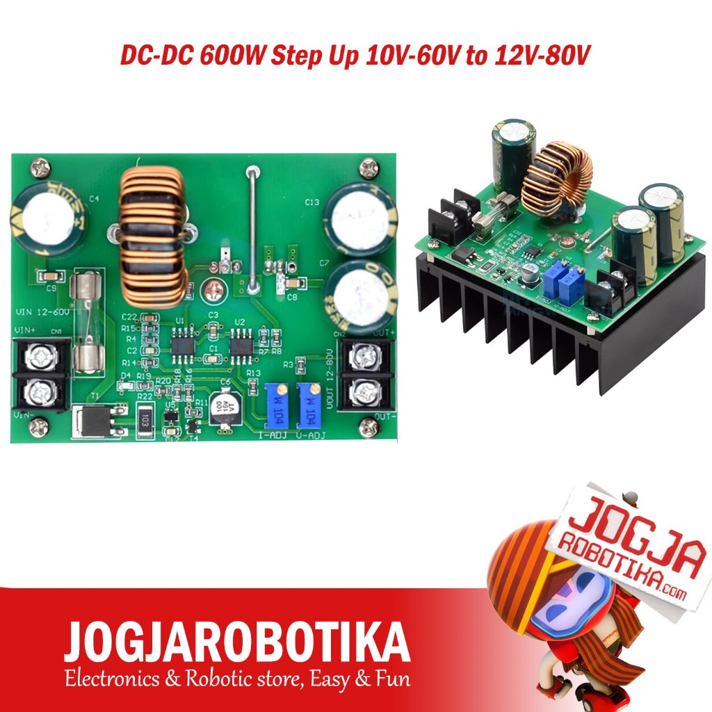 Jual DC-DC Step Up 600W Step Up CC CV 10V-60V to 12V-80V Boost Solar ...